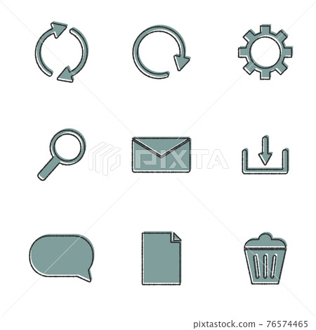 Handwritten icon set - Stock Illustration [76574465] - PIXTA
