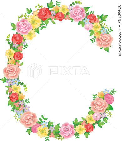 C alphabet flower letter - Stock Illustration [76580426] - PIXTA
