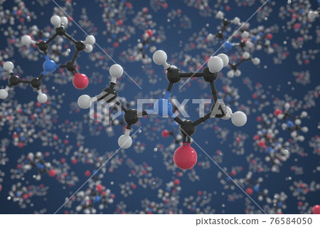 Polyvinylpyrrolidone molecule made with balls,... - Stock Illustration ...