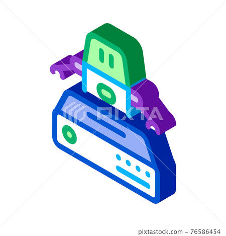 automation machine learning isometric icon... - Stock Illustration ...