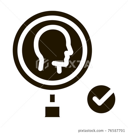 human research approved mark icon Vector Glyph... - Stock Illustration ...