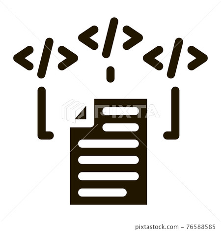 programming code file icon Vector Glyph... - Stock Illustration ...