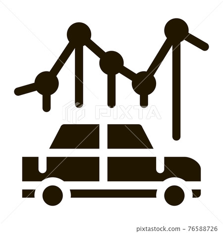 car use infographic icon Vector Glyph Illustration - Stock Illustration ...