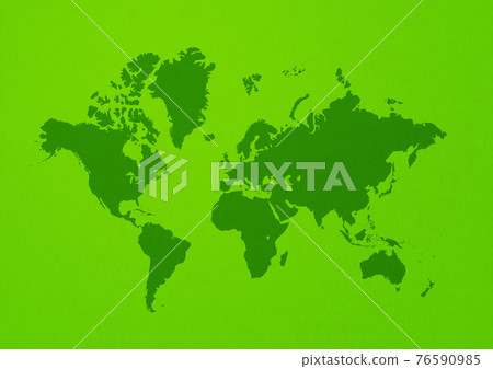 World map on green wall background - Stock Illustration [76590985] - PIXTA