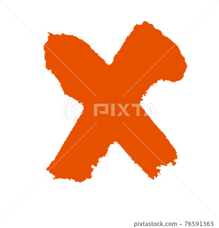 X with thick brush letters [×]... - Stock Illustration [76591363] - PIXTA
