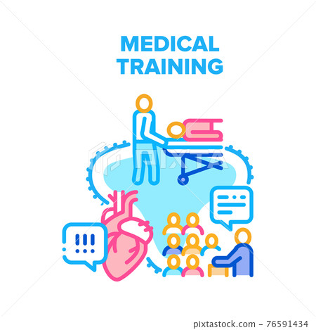 Medical Training Vector Concept Color Illustration - Stock Illustration ...