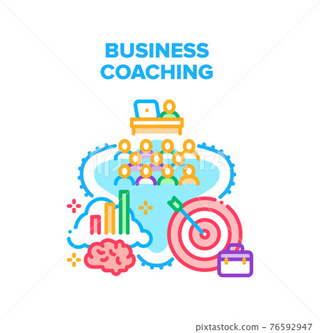 Business Coaching Trainer Vector Concept Color - Stock Illustration ...