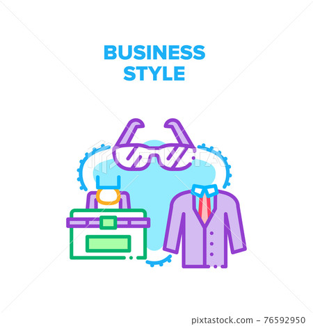 Business Style Vector Concept Color Illustration - Stock Illustration ...