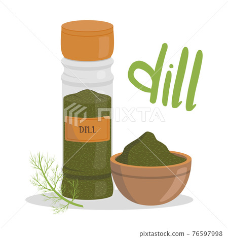 Vector dill illustration isolated in cartoon... - Stock Illustration ...