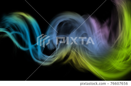Vivid color smoke on a black background.... - Stock Illustration ...