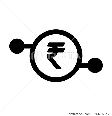 Digital rupee symbol icon vector currency sign... - Stock Illustration ...