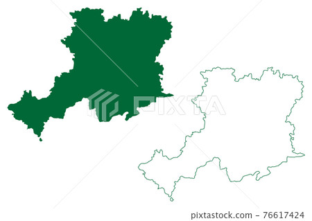 Gaya district (Bihar State, Magadh division,... - Stock Illustration ...
