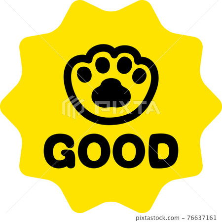 Cat's hand and'GOOD'icon - Stock Illustration [76637161] - PIXTA