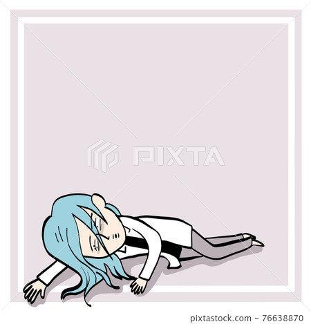 Falling woman and background frame - Stock Illustration [76638870] - PIXTA