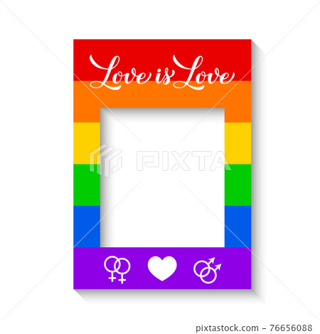 LGBT photo booth frame isolated on white.... - Stock Illustration ...