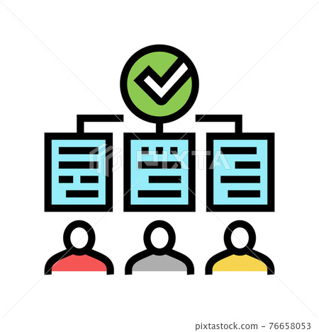 three way matching color icon vector illustration - Stock Illustration ...