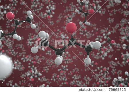 Methyl ethyl ketone molecule, scientific... - Stock Illustration ...