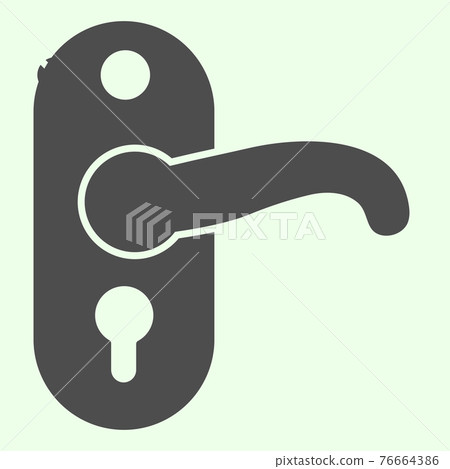 Door lock solid icon. Door handle or knob... - Stock Illustration ...