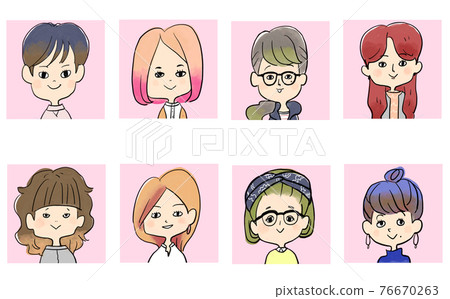youthful, icon, icons - Stock Illustration [76670263] - PIXTA