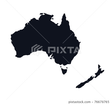 Australian continent with the contours of... - Stock Illustration ...