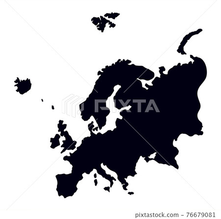 Europe. Continent with the contours of the... - Stock Illustration ...