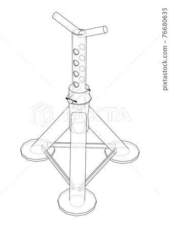 Axle stand isolated. Vector - Stock Illustration [76680635] - PIXTA