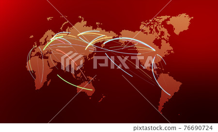 Red world network image digital background - Stock Illustration ...