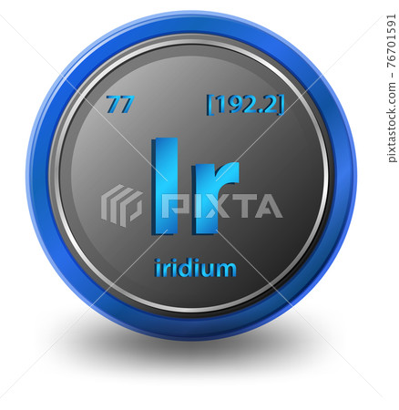 Iridium chemical element. Chemical symbol with... - Stock Illustration ...