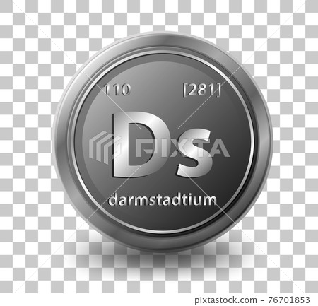 Darmstadtium chemical element. Chemical symbol... - Stock Illustration ...