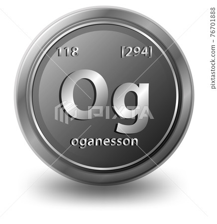 Oganesson chemical element. Chemical symbol... - Stock Illustration ...