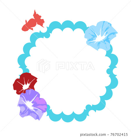 Summer_Japanese pattern image frame - Stock Illustration [76702415] - PIXTA