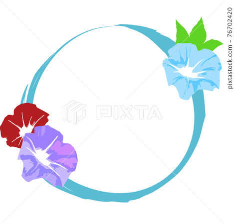 Summer_Japanese style_circle image frame - Stock Illustration [76702420 ...