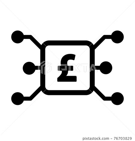 Digital pound sign icon vector currency symbol... - Stock Illustration ...