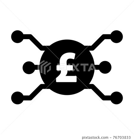 Digital pound money icon vector currency symbol... - Stock Illustration ...
