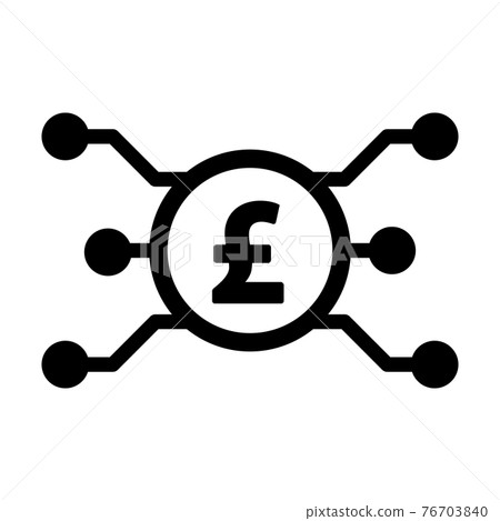 Digital pound sign icon vector currency symbol... - Stock Illustration ...