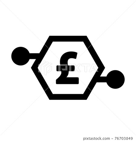 Digital pound icon vector currency symbol for... - Stock Illustration ...