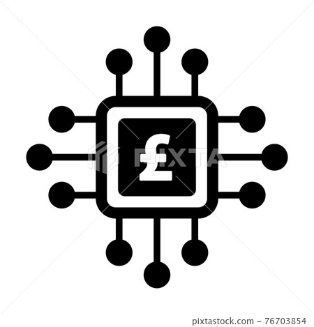 Digital pound currency icon vector symbol for... - Stock Illustration ...
