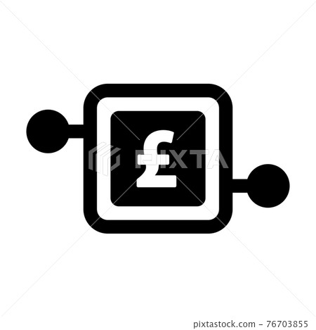 Digital pound money icon vector currency symbol... - Stock Illustration ...