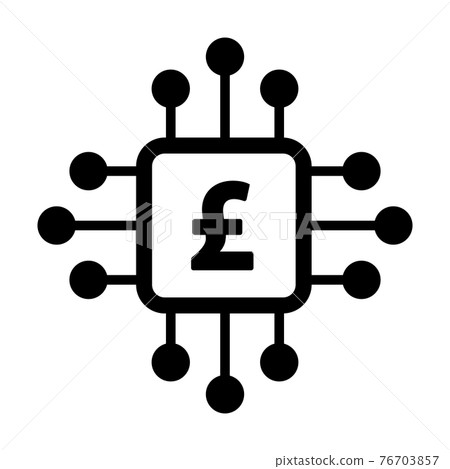 Digital pound sign icon vector currency symbol... - Stock Illustration ...
