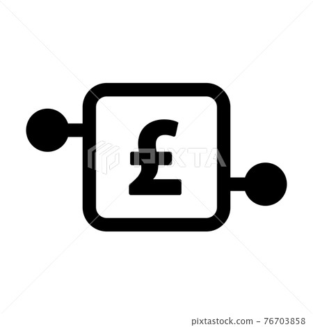 Digital pound icon vector currency symbol for... - Stock Illustration ...