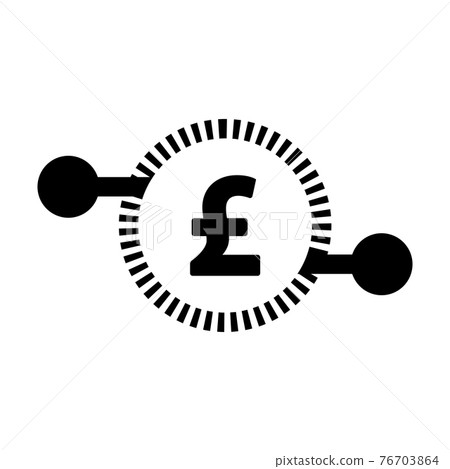 Digital pound sign icon vector currency symbol... - Stock Illustration ...