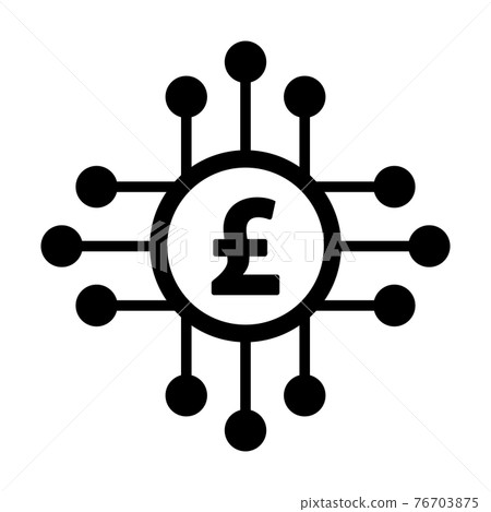 Digital pound money icon vector currency symbol... - Stock Illustration ...
