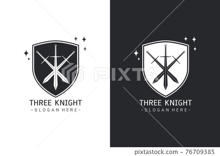 Three swords logo template - Stock Illustration [76709385] - PIXTA