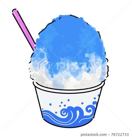Shaved ice Blue Hawaii - Stock Illustration [76722733] - PIXTA