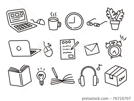 Work and life illustration set line drawing - Stock Illustration ...