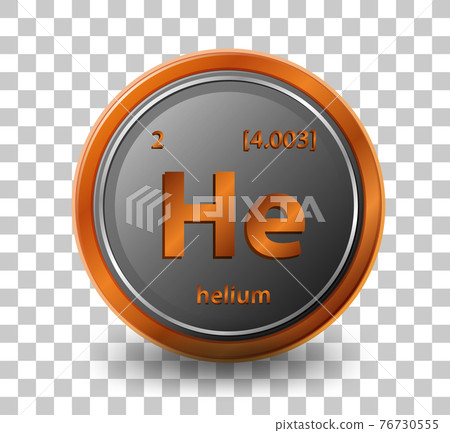 Helium chemical element. Chemical symbol with... - Stock Illustration ...