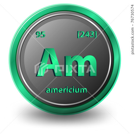 Americium chemical element. Chemical symbol... - Stock Illustration ...