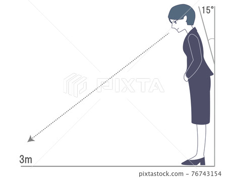 Business etiquette bow (noun) - Stock Illustration [76743154] - PIXTA