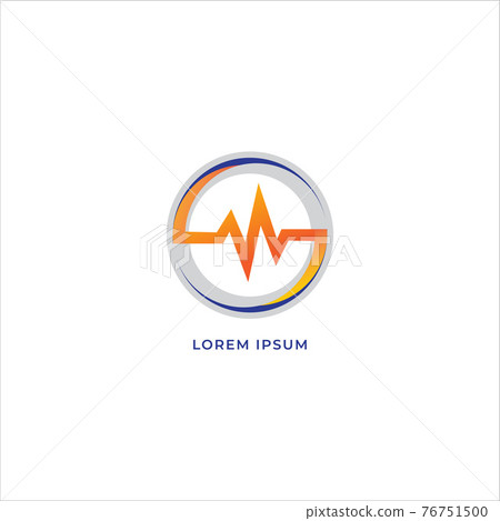 Health monitoring services logo design template... - Stock Illustration ...