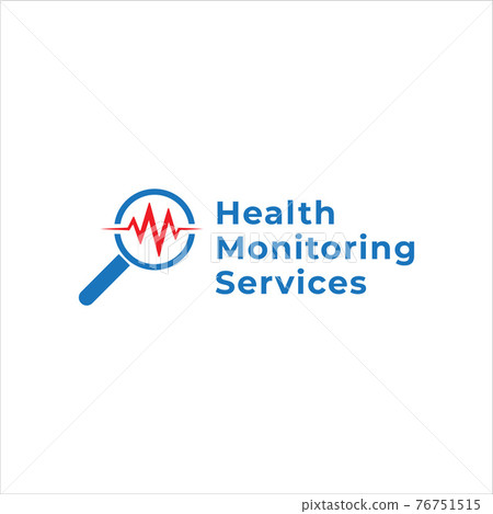 Health monitoring services logo design template... - Stock Illustration ...